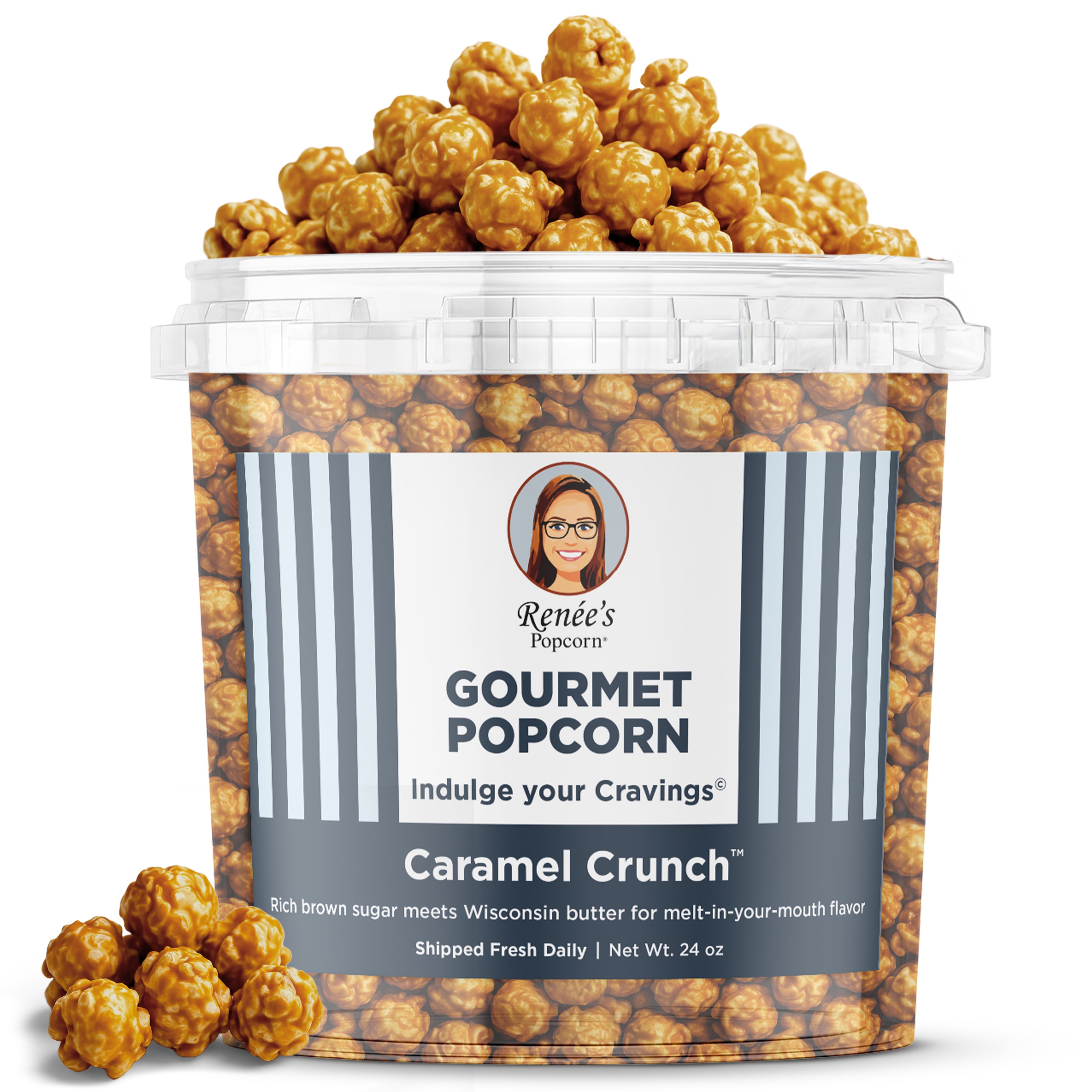 CaramelCrunch ™ Gourmet Caramel Popcorn 1.1 Gallon Plastic Bucket ...